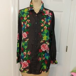 Johnny Was | Tops | Johnny Was Silk Blouse | Poshmark